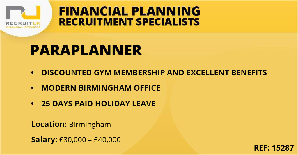 Diploma Qualified Paraplanner | Recruit UK