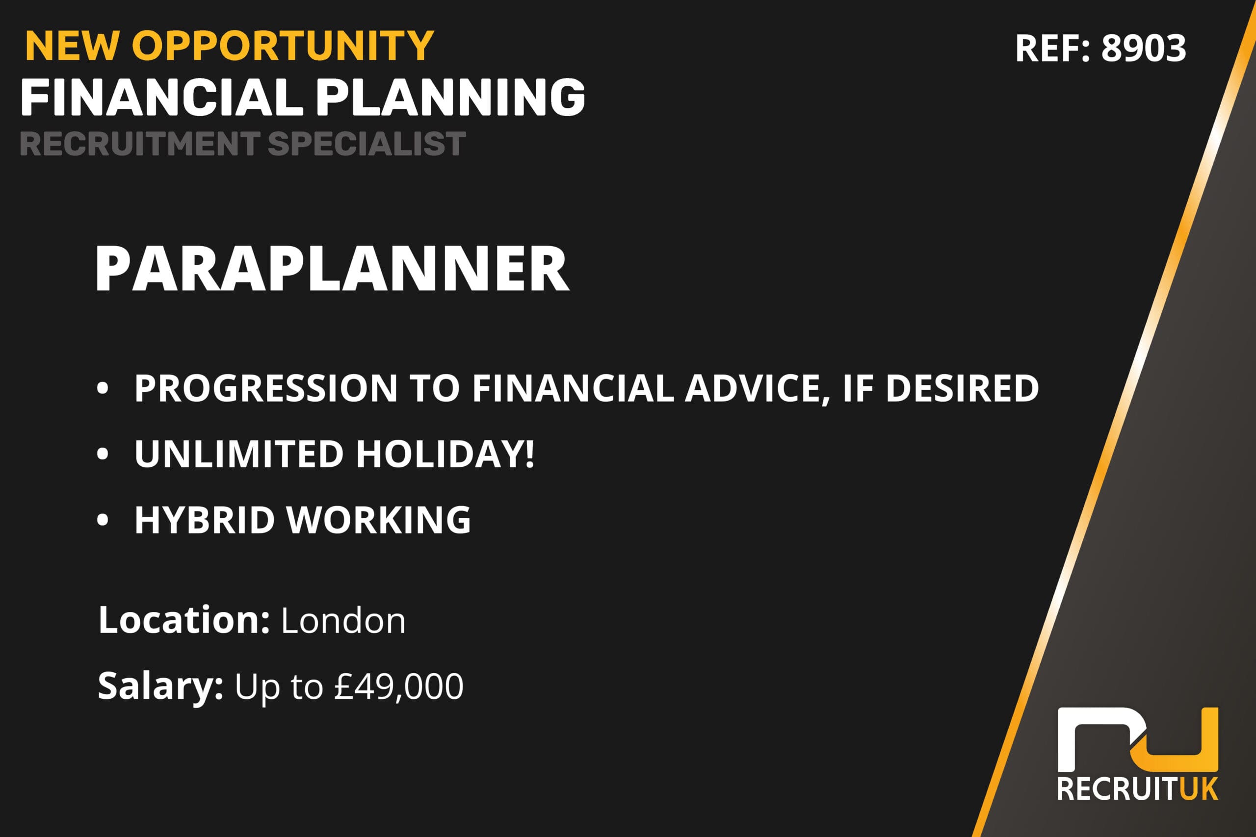 Paraplanner to join a Financial Planning role in London.