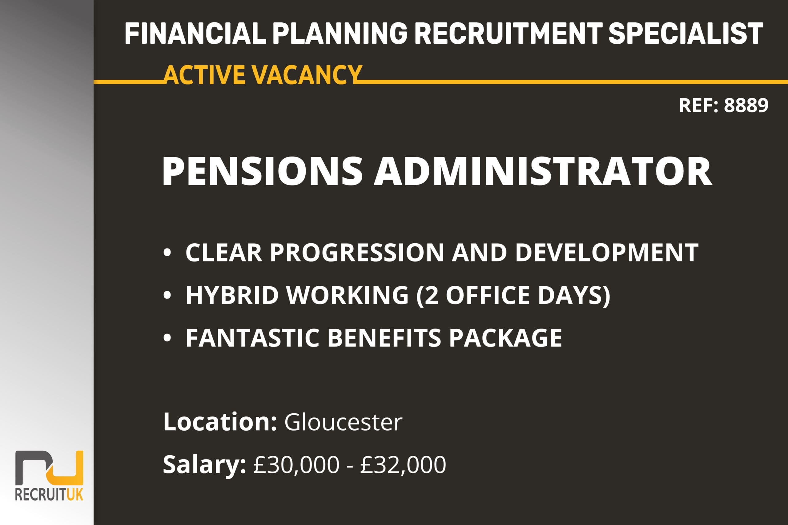 Pensions Administrator in Gloucester to join a leading employed benefits firm