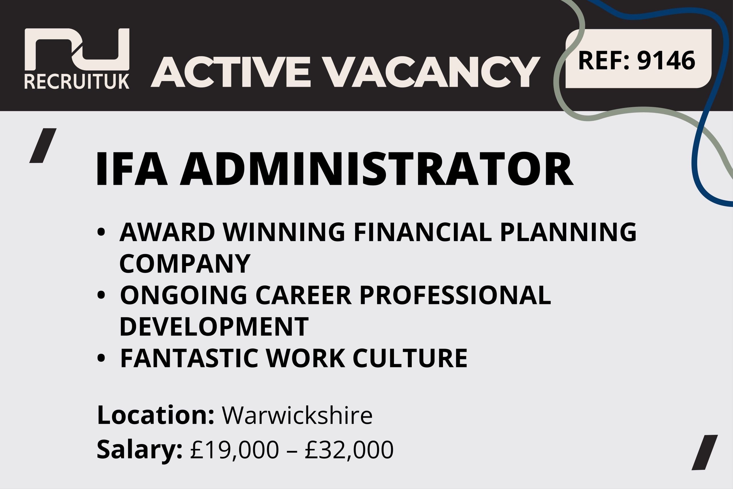 IFA Administrator in Warwickshire to join a Independent Financial ...