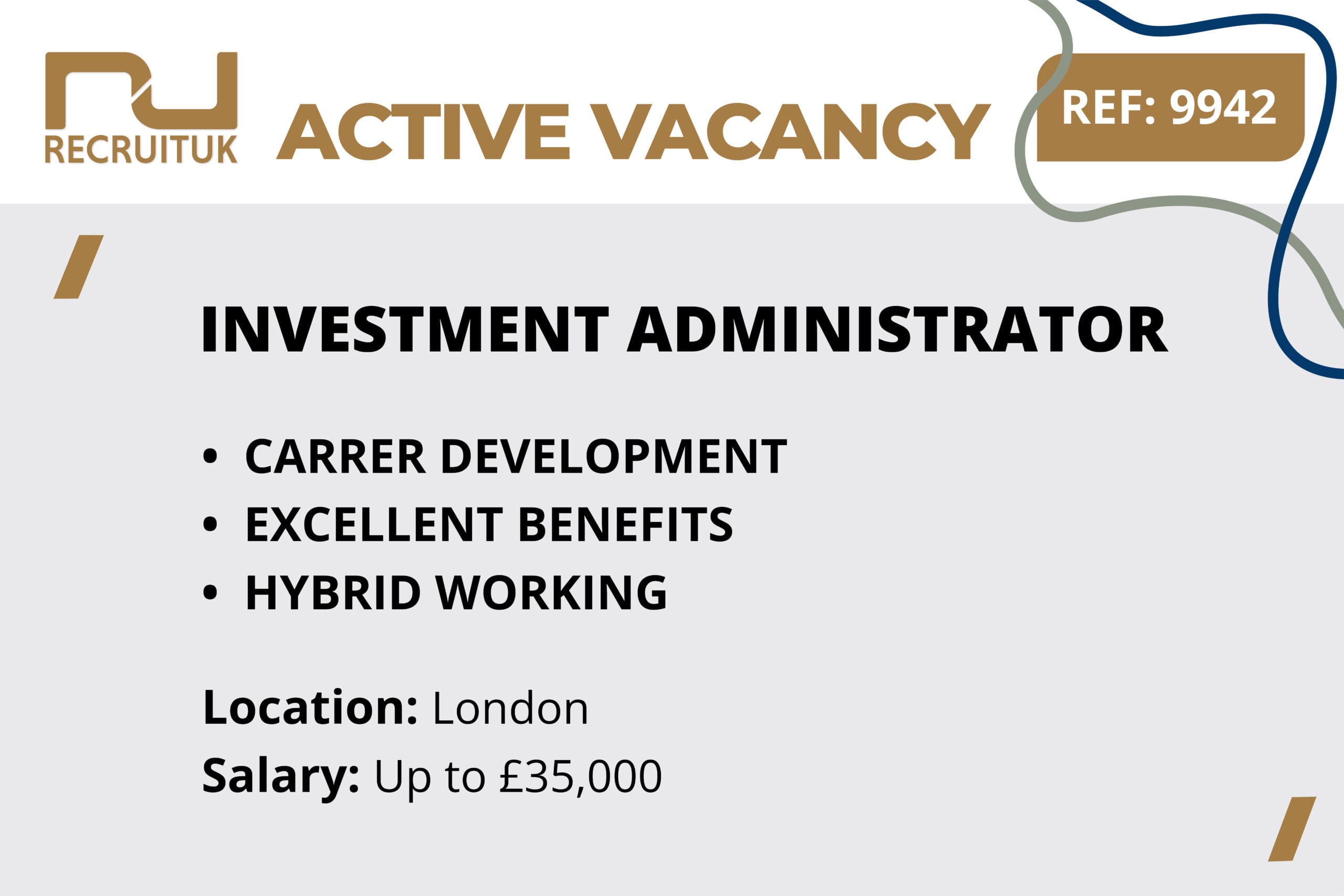 Investment Administrator in London to join a Investment Management firm